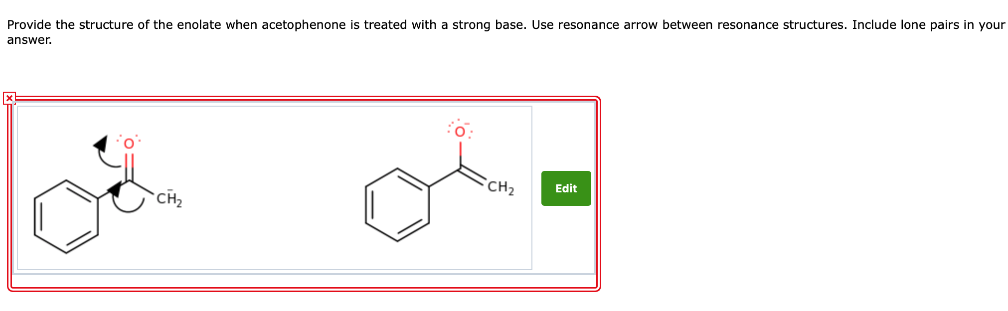 Solved Provide both resonance structures of the enolate | Chegg.com