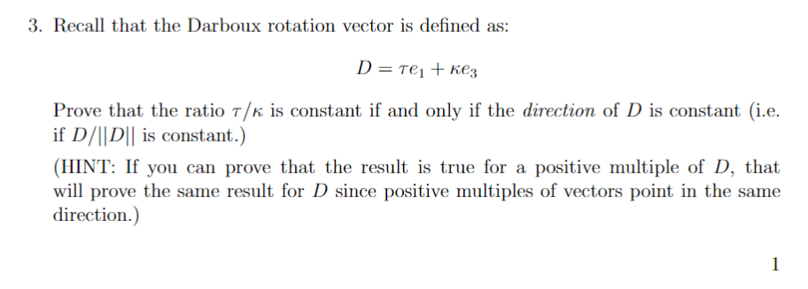 Solved 3. Recall that the Darboux rotation vector is defined | Chegg.com