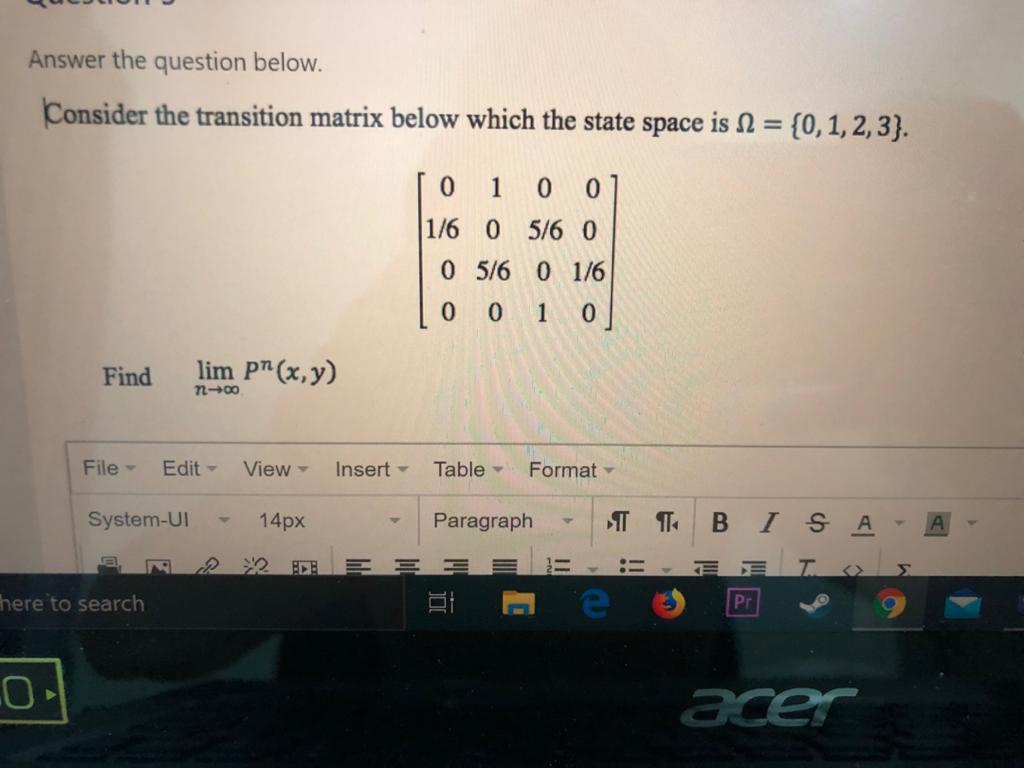 Solved Answer the question below. Consider the transition | Chegg.com