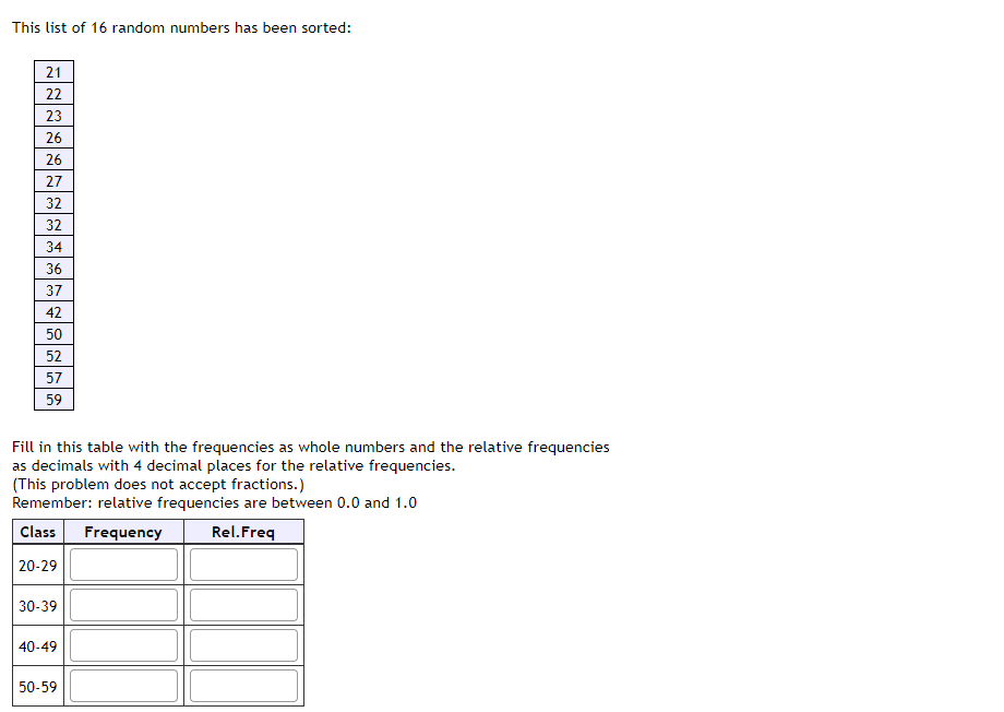 Solved This list of 16 random numbers has been sorted: Fill | Chegg.com