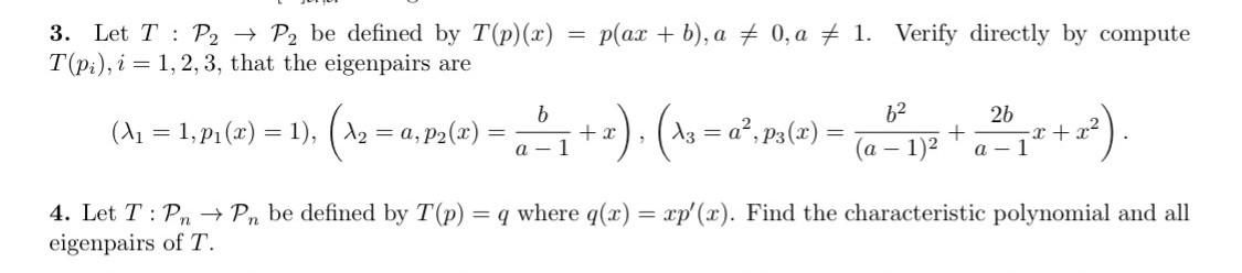 Solved 3. Let T:P2→P2 be defined by | Chegg.com