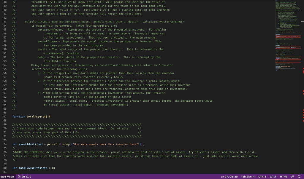 Solved let assetidentified = parseInt { prompt ('How many | Chegg.com