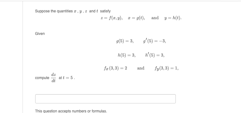 Solved Suppose the quantities x , y , z and t satisfy | Chegg.com