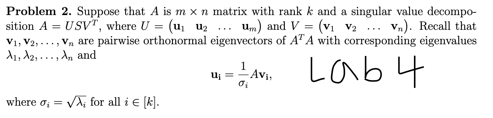 Solved = = = Problem 3. Suppose that A is mxn matrix with | Chegg.com