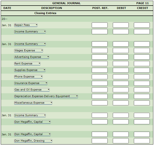 Solved Closing Entries and Post-Closing Trial Balance A work | Chegg.com