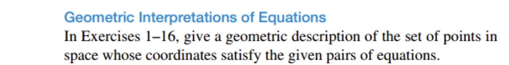 Solved Geometric Interpretations of Equations In Exercises | Chegg.com