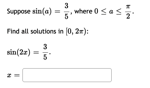 Solved Suppose sin(a) = 3 where 0 | Chegg.com