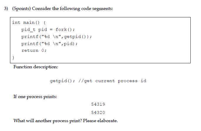 Solved 3) (5points) Consider the following code segments: | Chegg.com