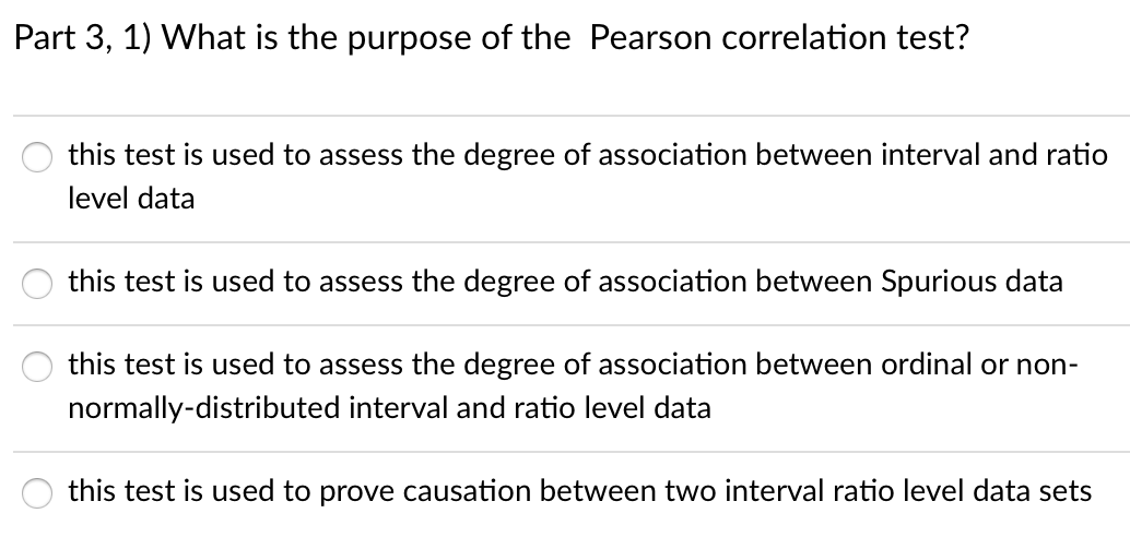 Solved Part 3, 1) What is the purpose of the Pearson | Chegg.com