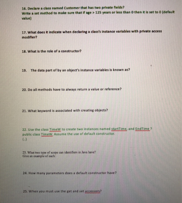 Solved Declare A Class Named Customer That Has Two Private