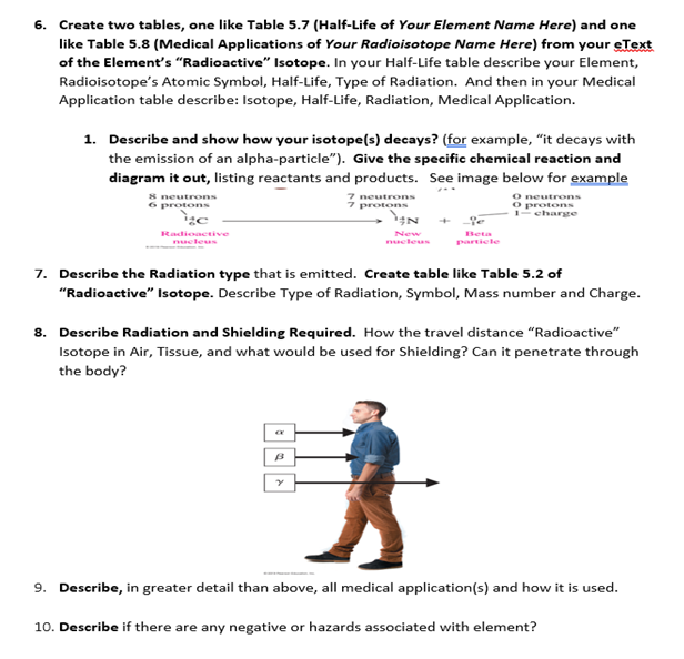 Solved Create two tables, one like Table 5.7 (Half-Life of | Chegg.com