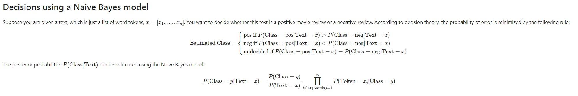 Solved Decisions using a Naive Bayes model Suppose you are | Chegg.com