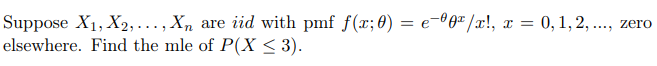 Solved Suppose x1,x2,dots,xn ﻿are iid with | Chegg.com