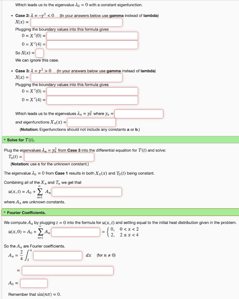 Solved We will solve the heat equation ut=6uxx,0 | Chegg.com
