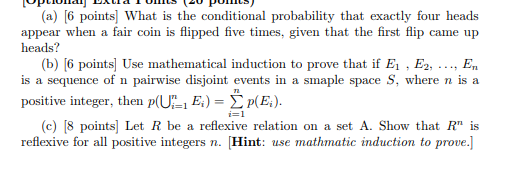 Solved (a) [6 points] What is the conditional probability | Chegg.com