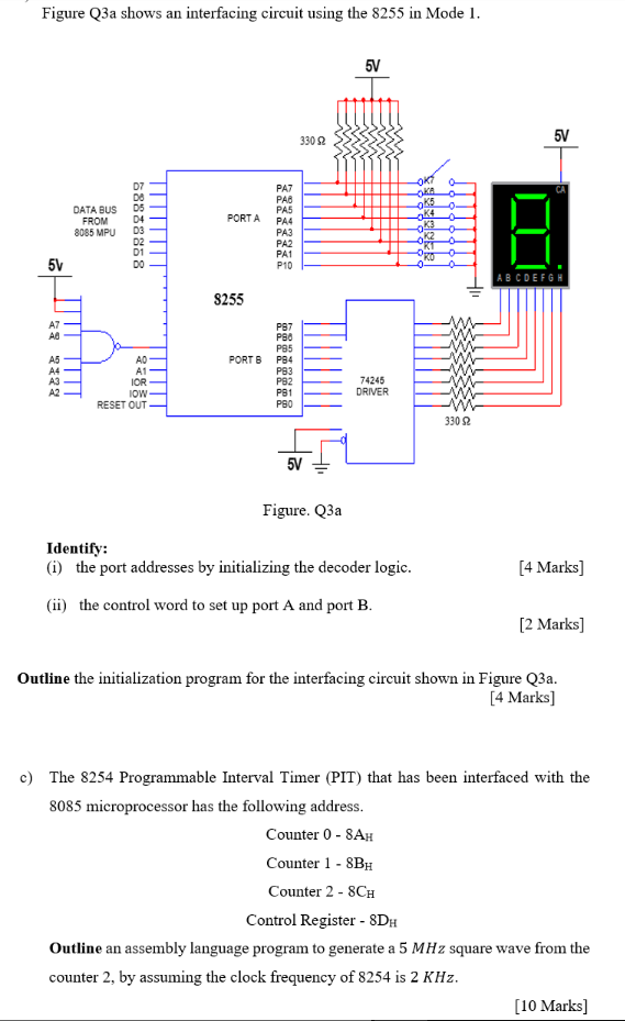 Solved Figure Q3a shows an interfacing circuit using the | Chegg.com