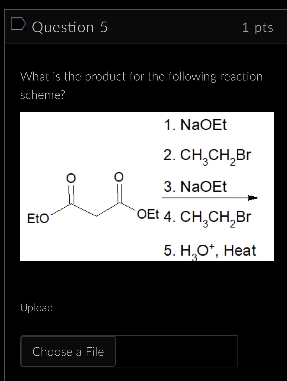 Solved Question 51 ﻿ptsWhat is the product for the following | Chegg.com