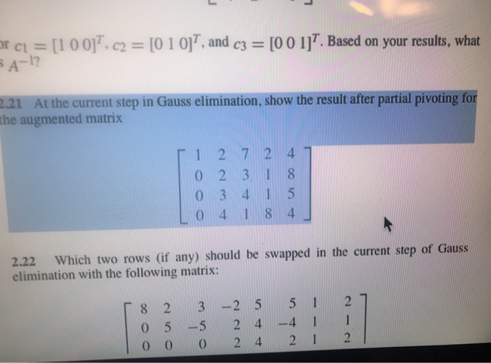 Solved At the current step in Gauss elimination, show the | Chegg.com
