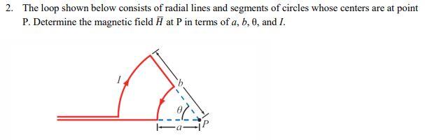 Solved 2. The loop shown below consists of radial lines and | Chegg.com