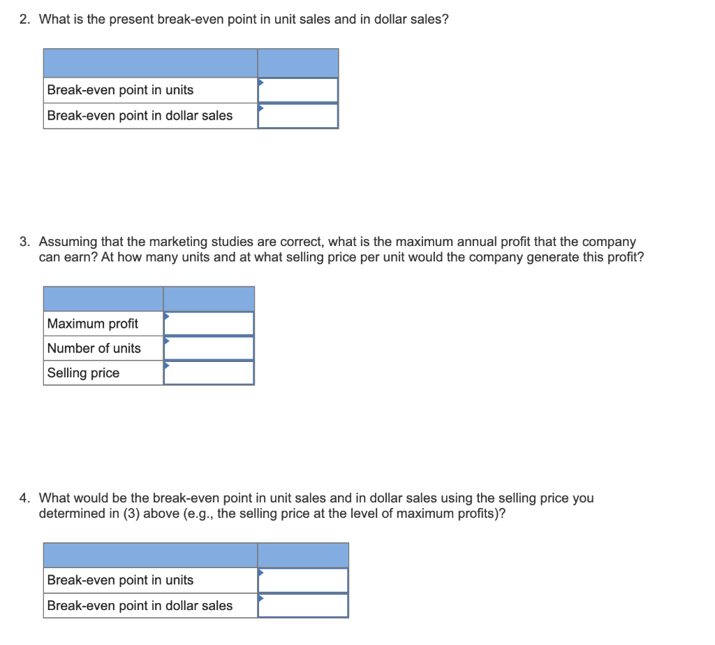 Solved Problem 5-19 Break-Even Analysis; Pricing [LO5-1, | Chegg.com