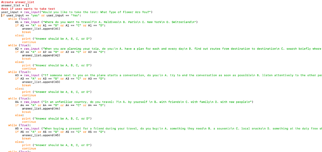 Solved Language is python. How should I comment these loops? | Chegg.com