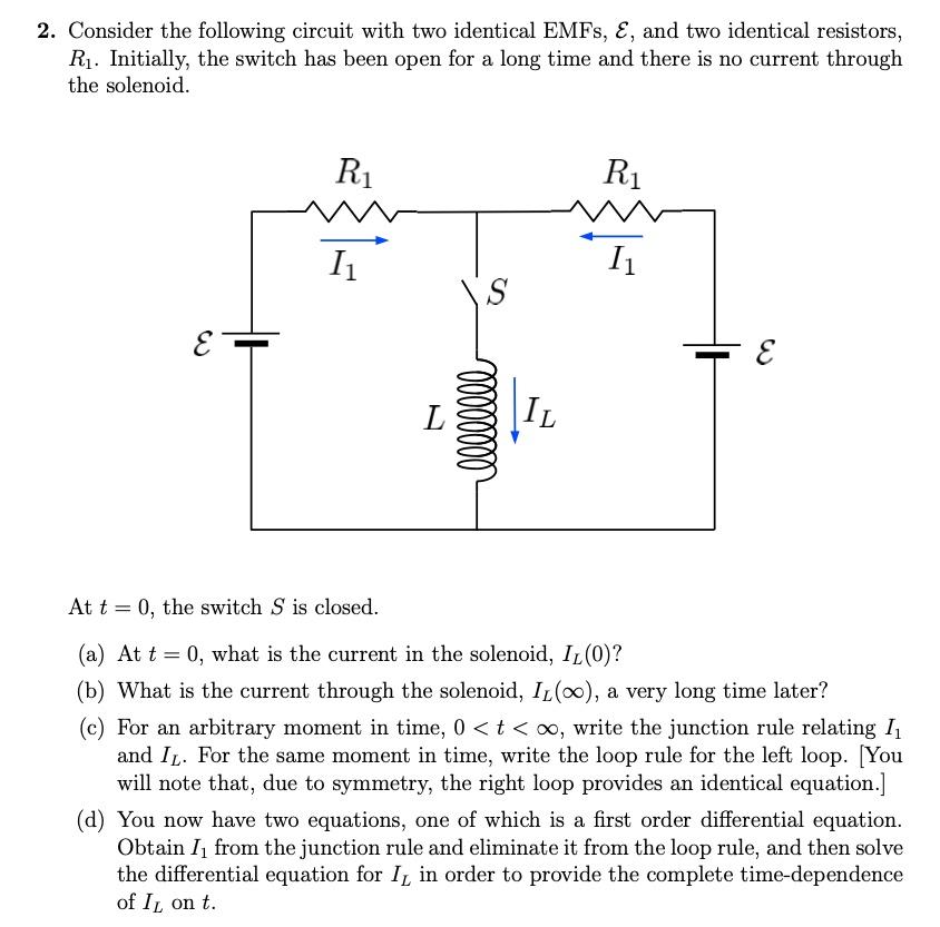 Solved 2. Consider the following circuit with two identical | Chegg.com