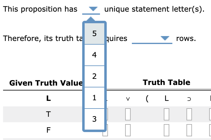 Solved 5. Completing Truth Tables 1 Once you have assigned | Chegg.com