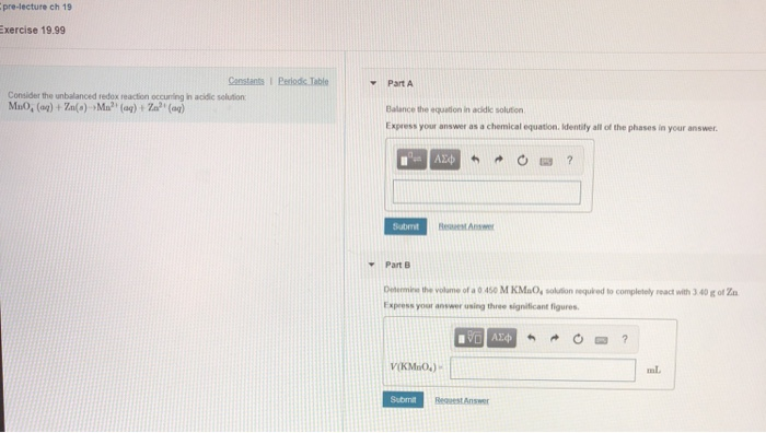 Solved pre-lecture ch 19 xercise 19.99 Constants l | Chegg.com Solved pre-lecture ch 19 xercise 19.99 Constants l | Chegg.com