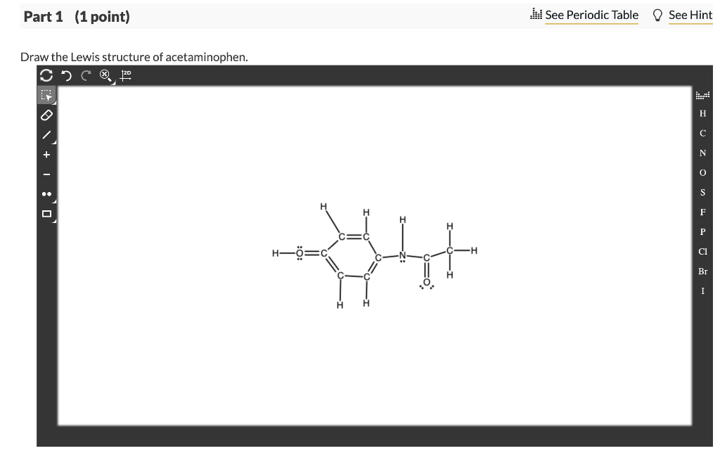 Acetaminophen Lewis Structure