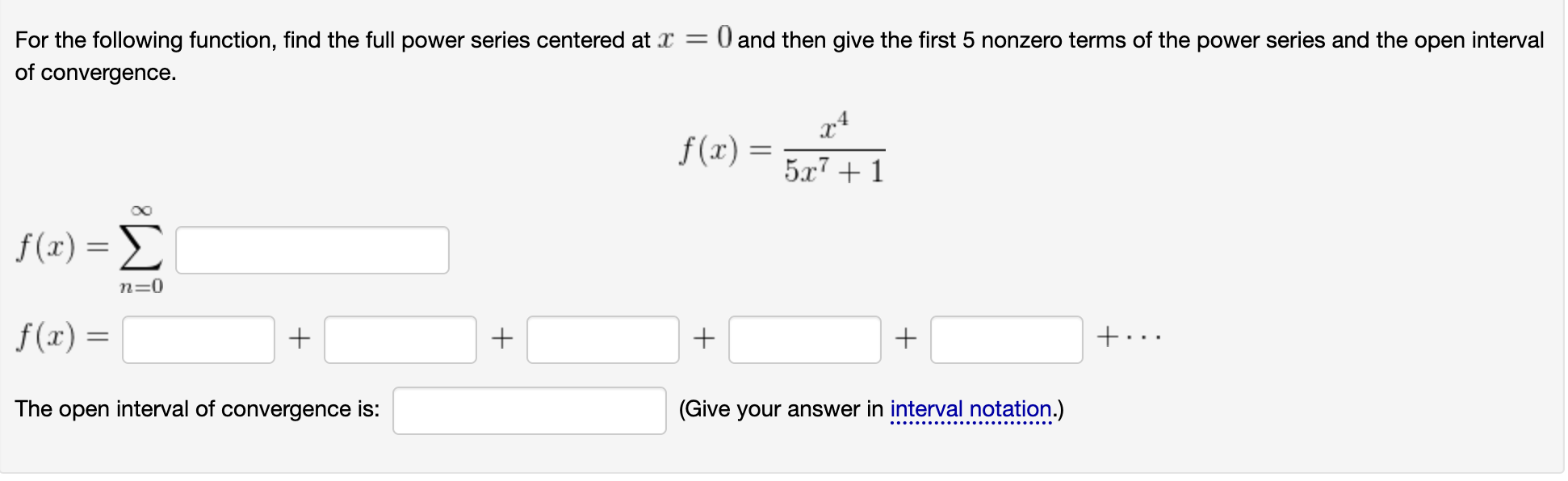 Solved For the following function, find the full power | Chegg.com