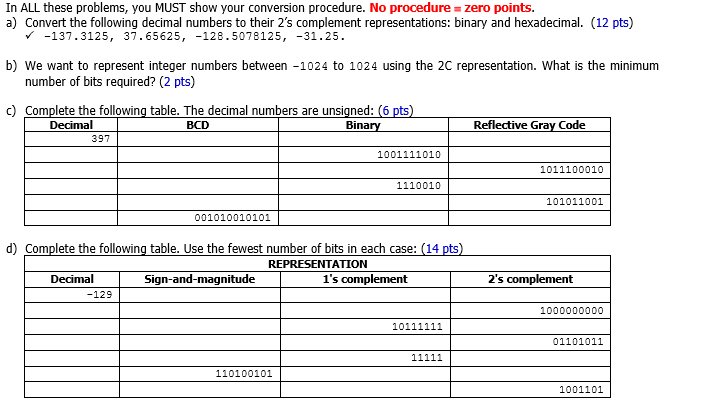 Solved In ALL these problems, you MUST show your conversion | Chegg.com