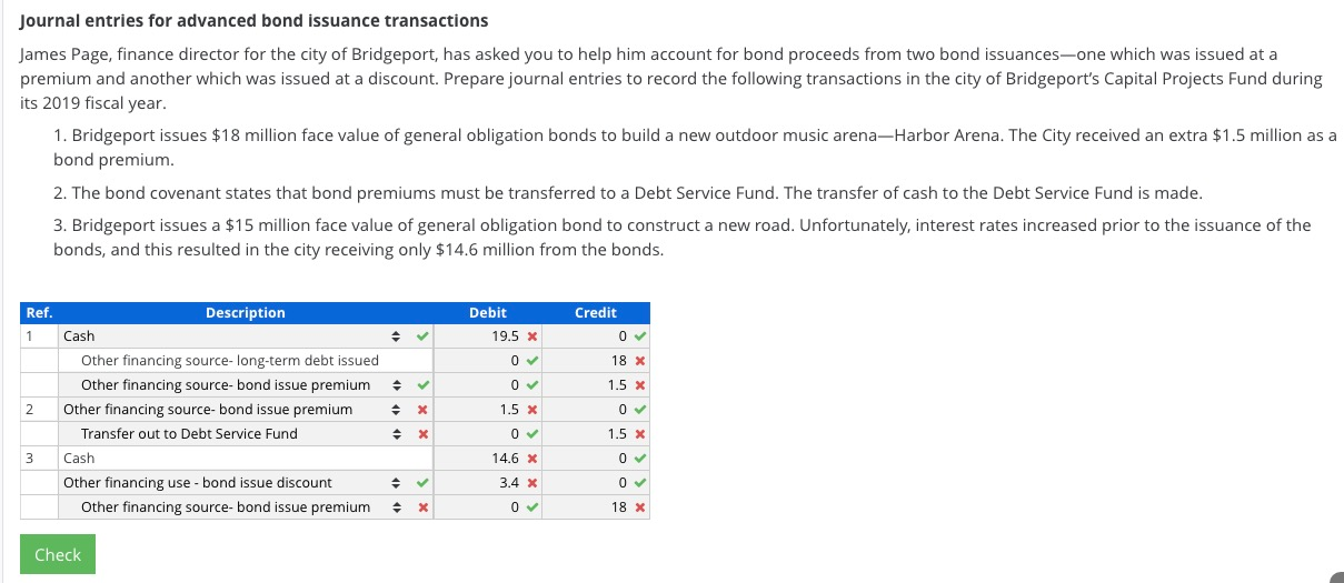 Solved Journal entries for advanced bond issuance | Chegg.com