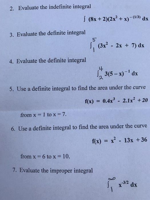 Solved Evaluate the indefinite integral 2. (8x +2)2x2x)-) dx | Chegg.com