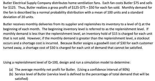 Butler Electrical Supply Company distributes home | Chegg.com