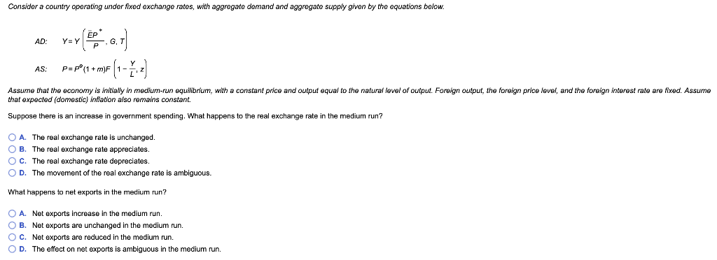 Solved Consider a country operating under fixed exchange | Chegg.com