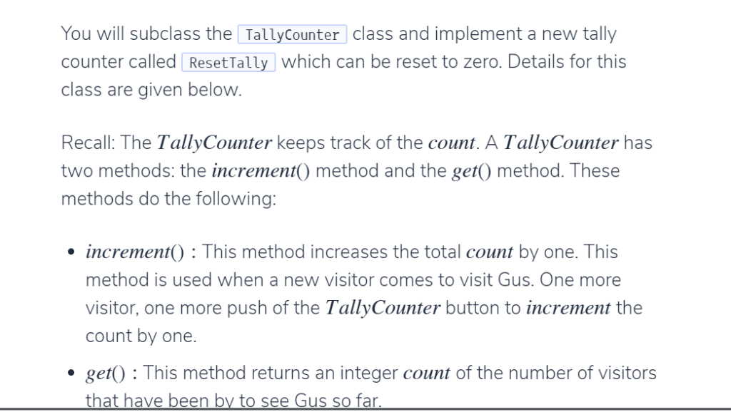 Solved Introduction Today's task is to subclass the | Chegg.com