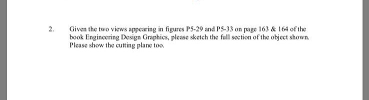 Solved 2. Given the two views appearing in figures P5-29 and | Chegg.com