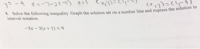 Solved 8. Solve the following inequality. Graph the solution | Chegg.com