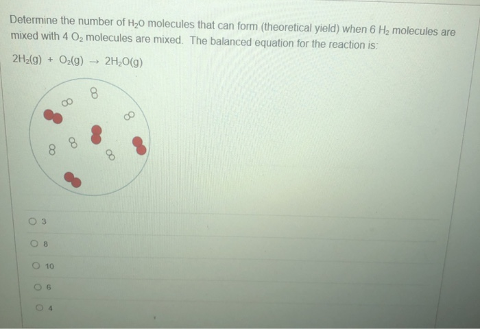 Solved Determine the number of H20 molecules that can form | Chegg.com