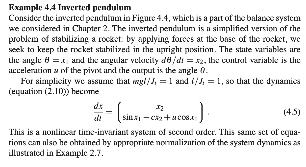 Solved 4.9 (Swinging up a pendulum) Consider the inverted | Chegg.com