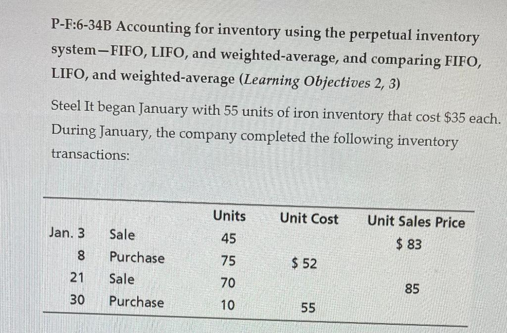 Solved Requirements 1. Prepare a perpetual inventory record | Chegg.com