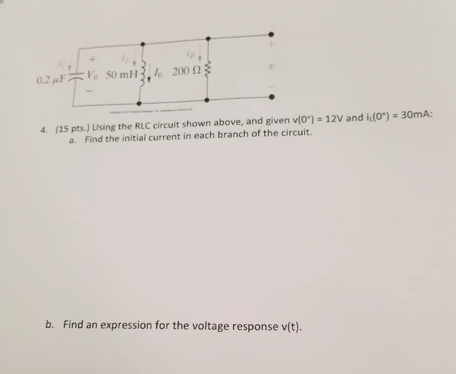 Solved 1. (15 pts.) There is no energy stored in the circuit | Chegg.com