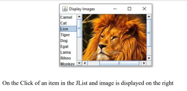 Solved : Display Images Design a GUI Application as shown | Chegg.com