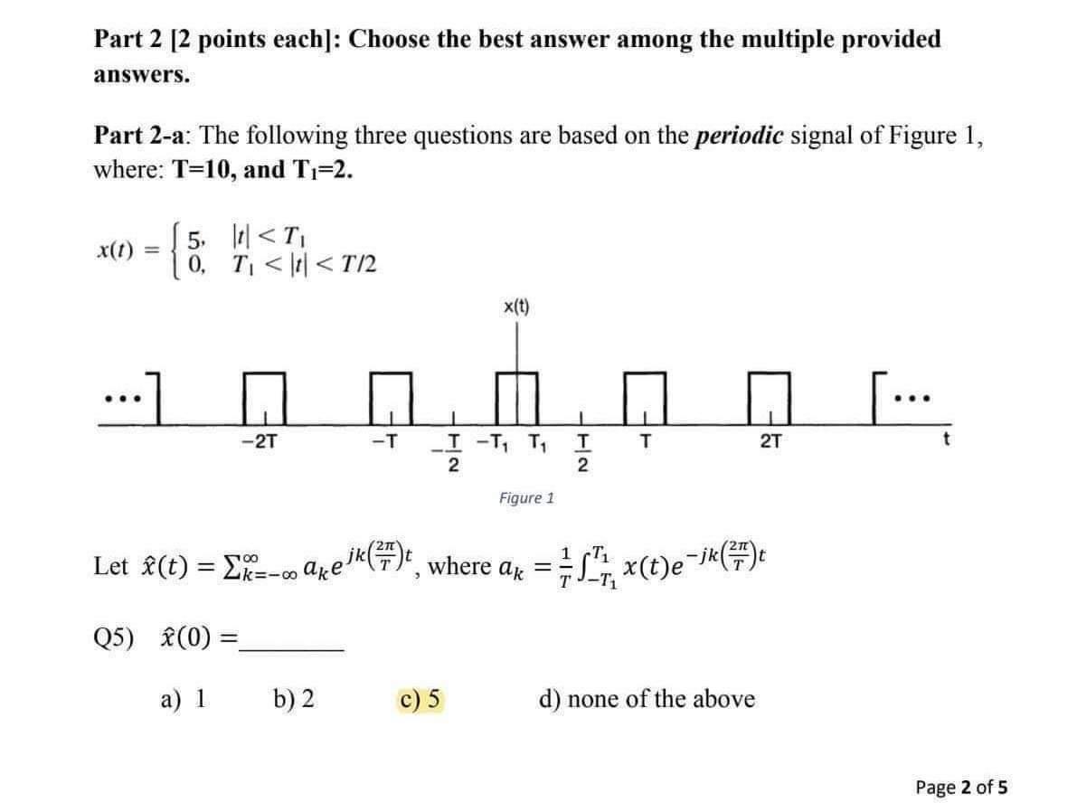 Solved Part 2 [2 points each]: Choose the best answer among | Chegg.com