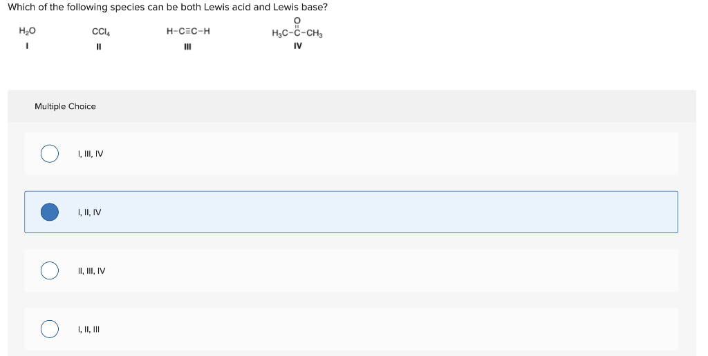 Solved Which of the following species can be both Lewis acid | Chegg.com