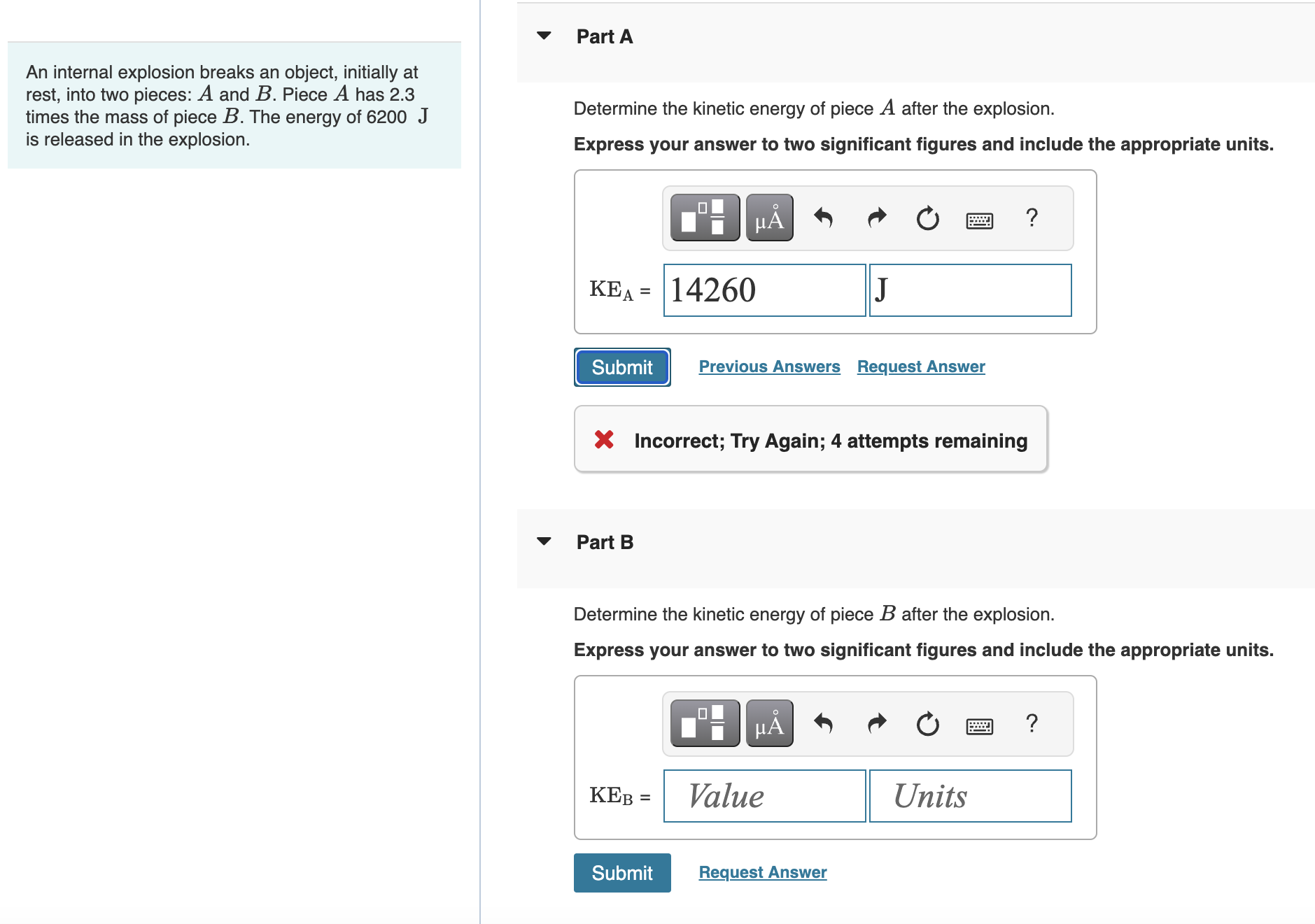 Solved An internal explosion breaks an object, initially at | Chegg.com