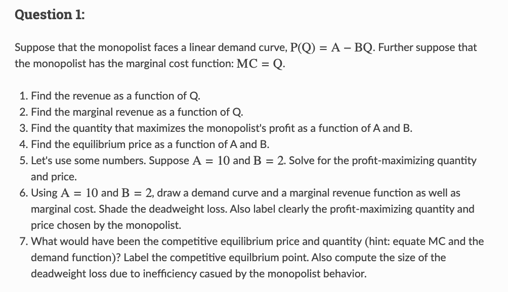 Solved Suppose that the monopolist faces a linear demand | Chegg.com