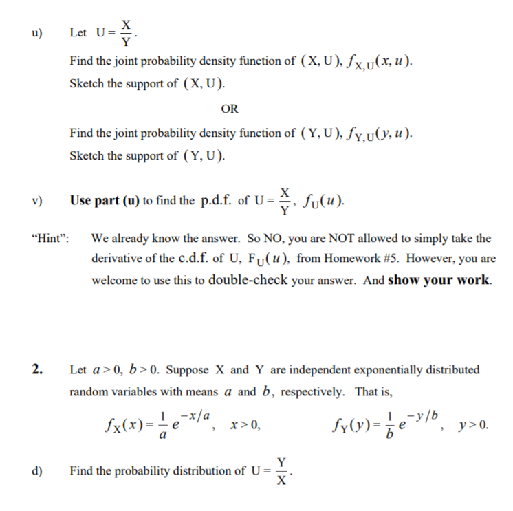Solved 1. Let the joint probability density function for (X, | Chegg.com