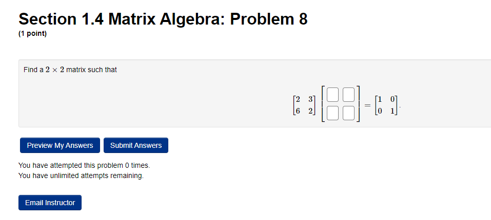 Solved Section 1.4 Matrix Algebra: Problem 8 (1 point) Find | Chegg.com