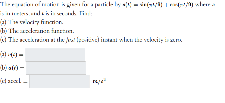 Solved The equation of motion is given for a particle by | Chegg.com